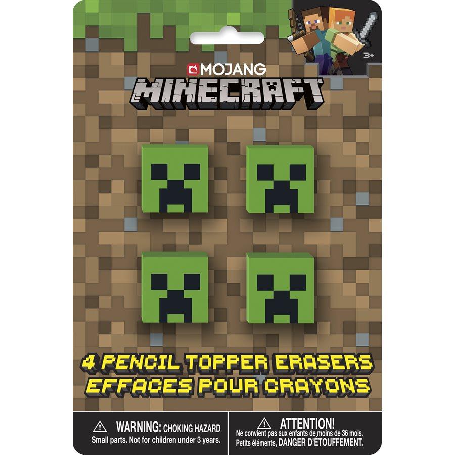 Minecraft - Pencil Erasers 4/pkg. – Chant-O-Fêtes Party
